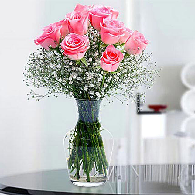 Glorious 12 Pink Roses saudi-arabia | Gift Glorious 12 Pink Roses- FNP