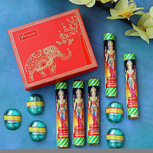 Jumbo & Rassi Bomb Shaped Diwali Chocolate Box saudi-arabia | Gift ...