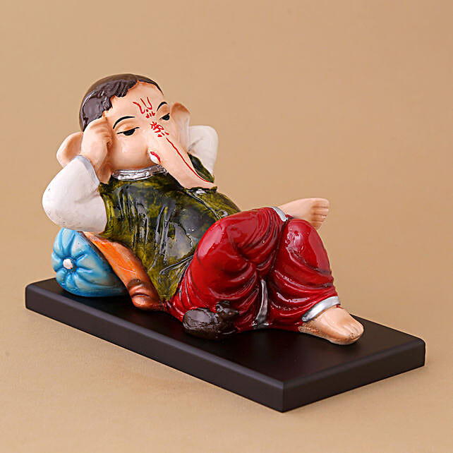 Multicoloured Resting Ganesha Idol saudi-arabia | Gift Multicoloured ...