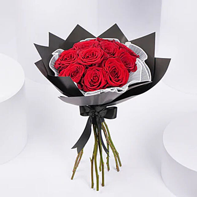 12 Red roses Bouquet saudi-arabia | Gift 12 Red roses Bouquet- FNP