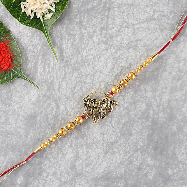 Designer Lord Krishna Spiritual Rakhi singapore | Gift Designer Lord ...