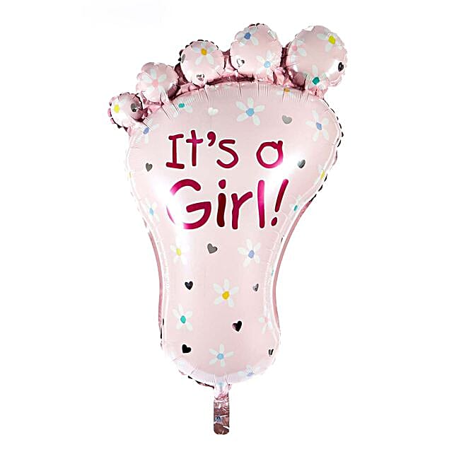 Its a Girl foot Balloon singapore | Gift Its a Girl foot Balloon- FNP