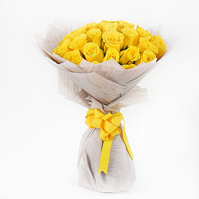 35 Yellow Roses Bouquet singapore | Gift 35 Yellow Roses Bouquet- FNP