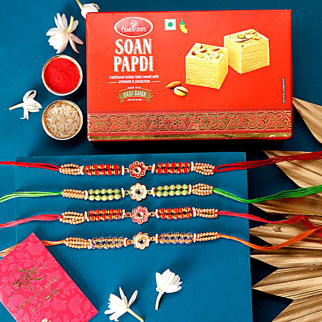 Sneh Meenakari Rakhi Set & Soan Papdi singapore | Gift Sneh Meenakari ... Sneh Meenakari Rakhi Set & Soan Papdi singapore | Gift Sneh Meenakari ...