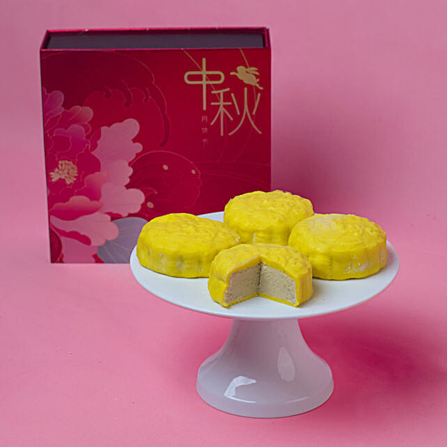 Durian Mooncake Yellow singapore | Gift Durian Mooncake Yellow- FNP