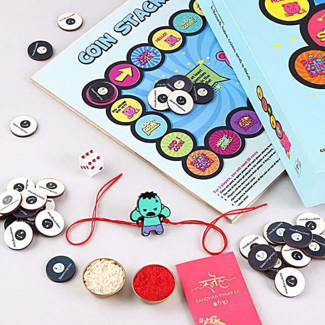 Hulk Rakhi N Coin Stacker Gift Set singapore | Gift Hulk Rakhi N Coin ...