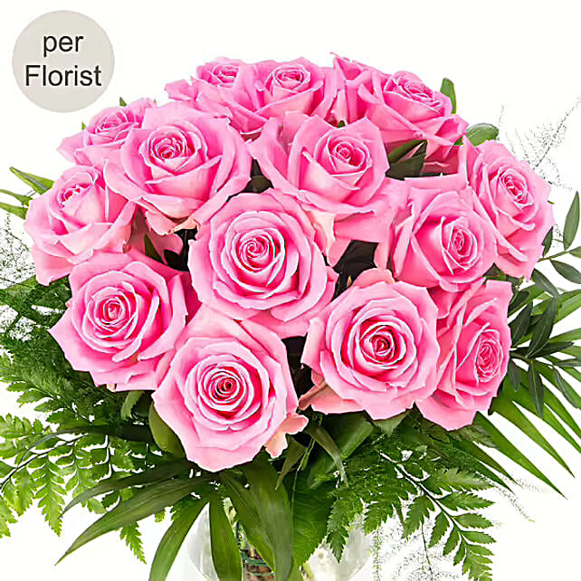 Romantic pink roses sweden | Gift Romantic pink roses- FNP