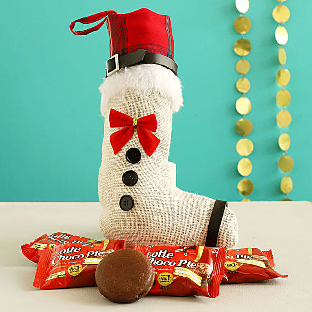 Choco Pie In Red White Xmas Stocking taiwan | Gift Choco Pie In Red ...