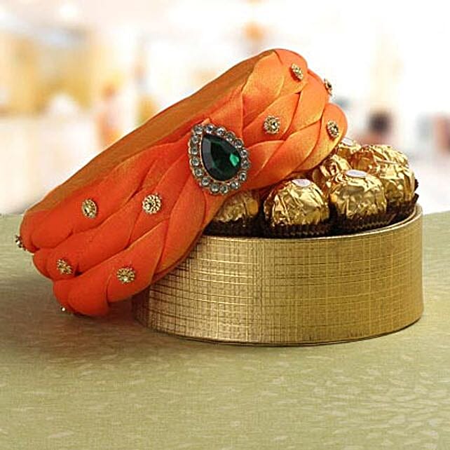 Traditional Orange Box uae | Gift Traditional Orange Box- FNP