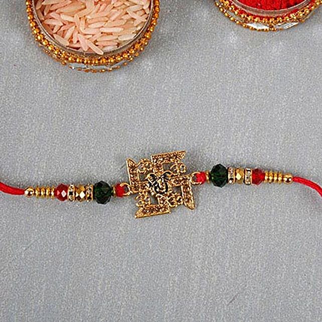 Lucky Swastika Rakhi uae | Gift Lucky Swastika Rakhi- FNP