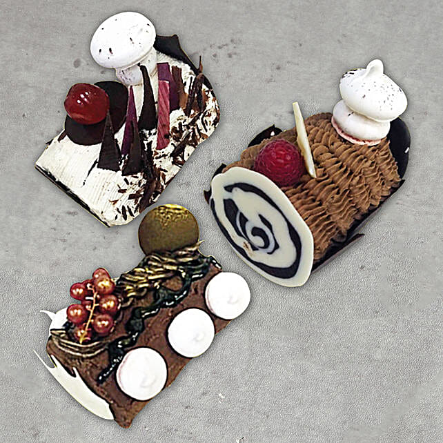 Mixed Choco Log Cakes uae | Gift Mixed Choco Log Cakes- FNP
