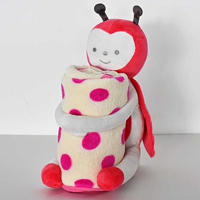 Ladybug Soft Toy with Baby Blanket uae | Gift Ladybug Soft Toy with ...