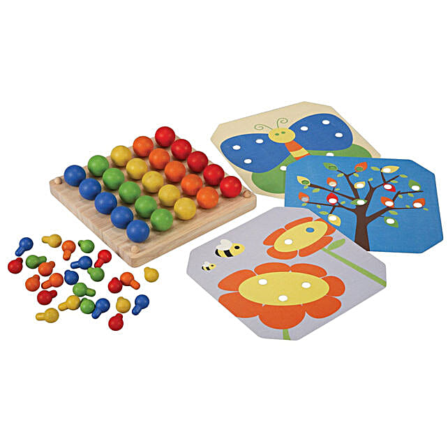 Wooden Creative Peg Board uae | Gift Wooden Creative Peg Board- FNP