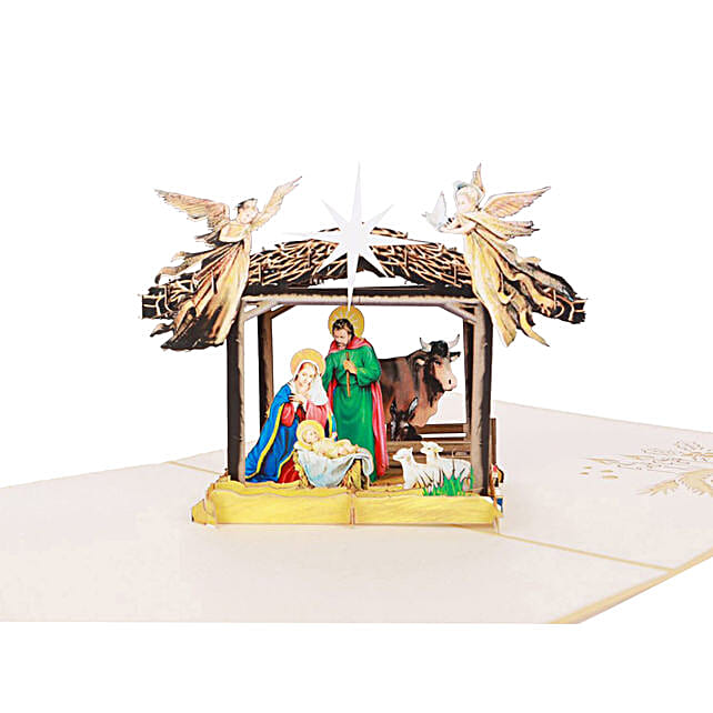 Nativity Pop Up Card uae | Gift Nativity Pop Up Card- FNP