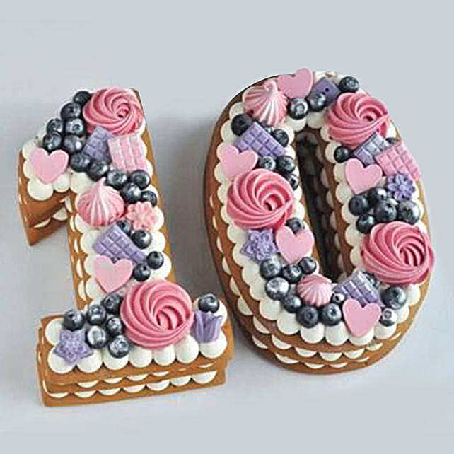 Yummy Number 10 Blueberries Cake uae | Gift Yummy Number 10 Blueberries ...