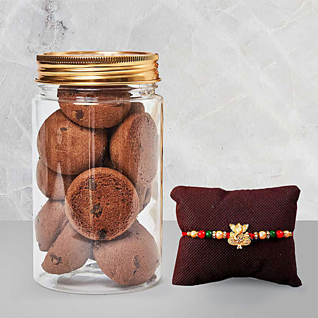 Ganesha Rakhi With Cookies uae | Gift Ganesha Rakhi With Cookies- FNP
