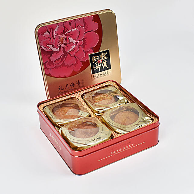 Premium Mooncakes Tin Box uae | Gift Premium Mooncakes Tin Box- FNP