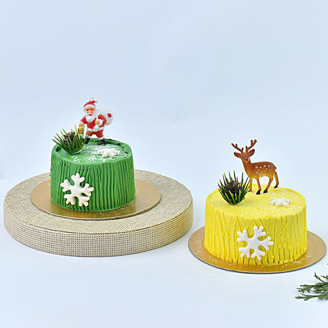 Christmas Celebration Mono Cake Set of 2 uae | Gift Christmas ...