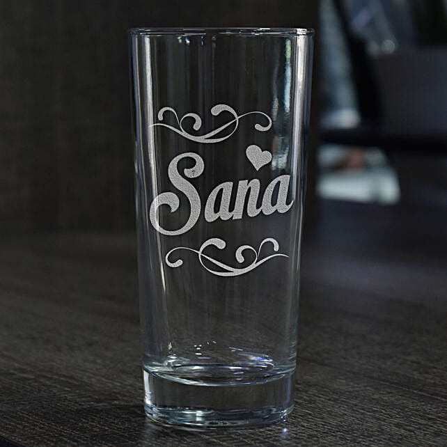 Personalised Engraved Water Glass uae | Gift Personalised Engraved ...