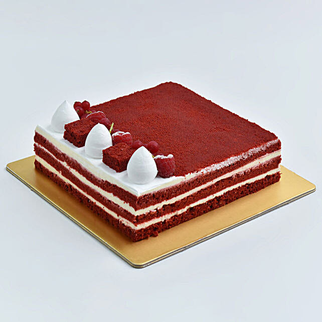Red Velvet Square Cake uae | Gift Red Velvet Square Cake- FNP