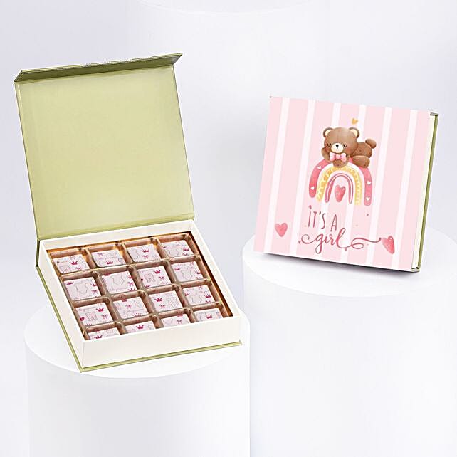 Baby Girl Congratulation Chocolate Box uae | Gift Baby Girl ...