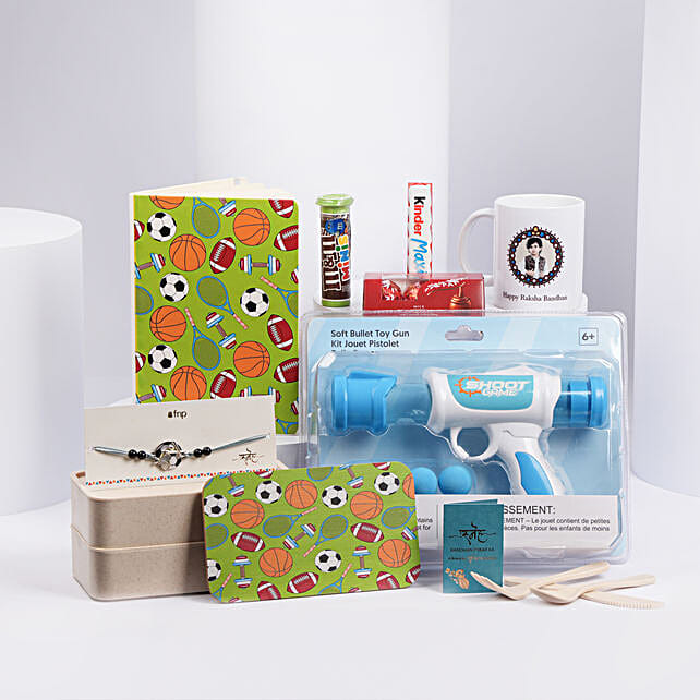 Sports Theme Kids Rakhi Combo uae | Gift Sports Theme Kids Rakhi Combo- FNP