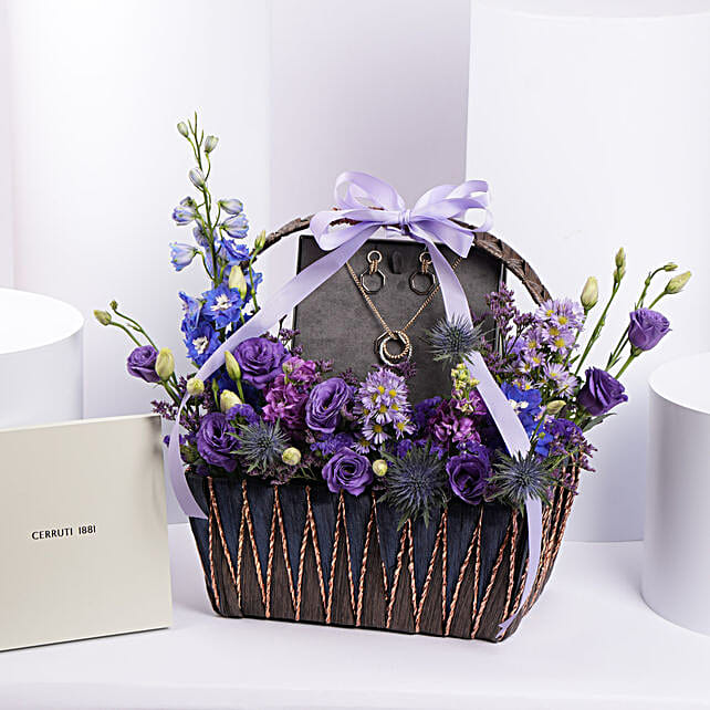 Cerruti 1881 Two Tone Textured Jewellery Gift Set For Her uae | Gift ...