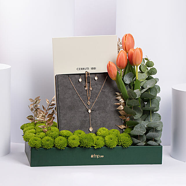 Cerruti 1881 Esmeralda Jewellery Gift Tray with Tulpis for Her uae ...