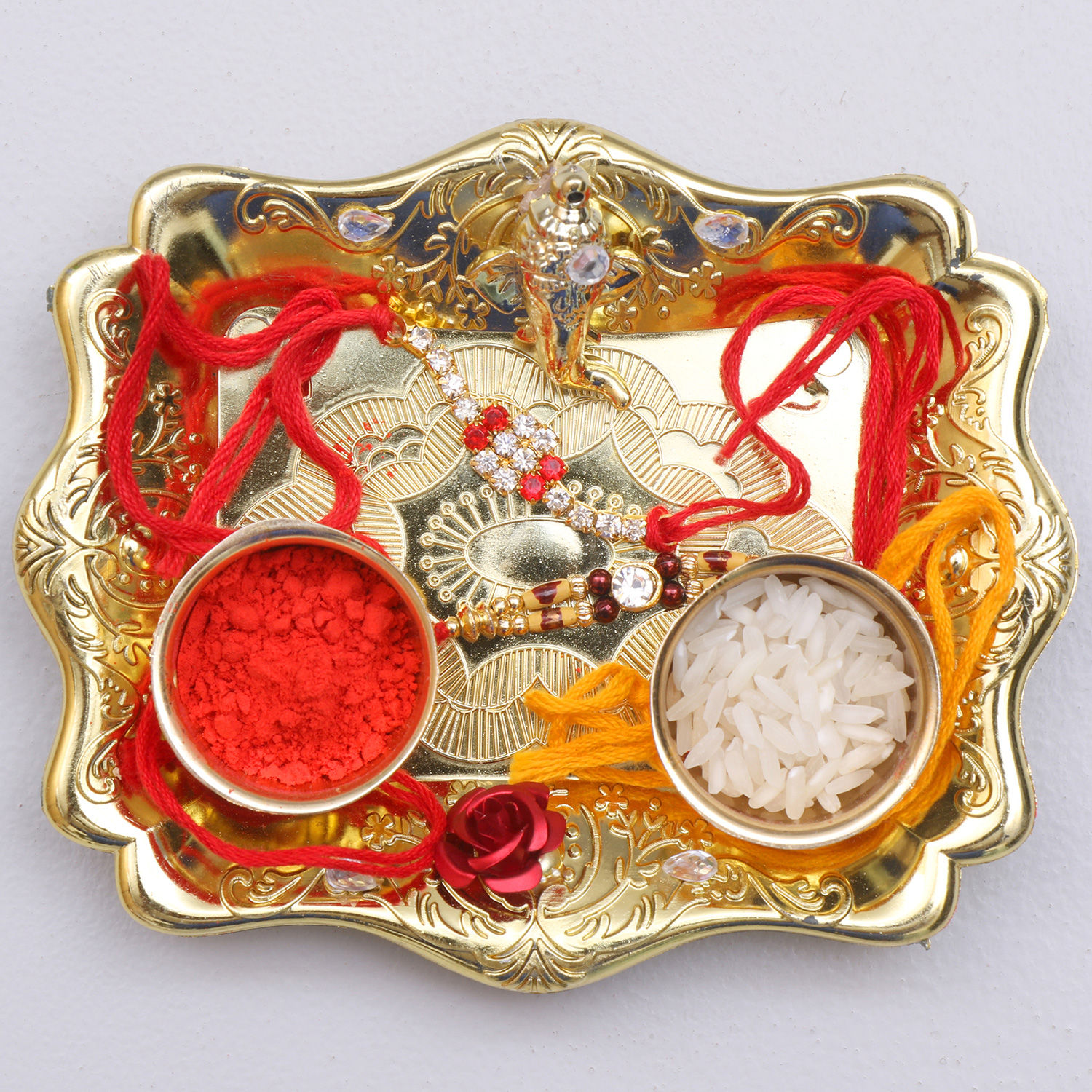 Traditional Rakhi Thali Combo uae | Gift Traditional Rakhi Thali Combo ...
