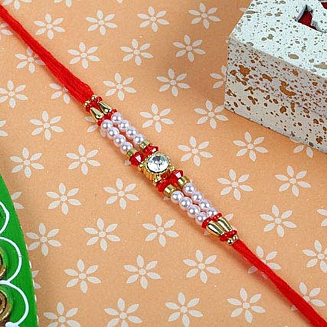 Diamond with white Moti Thread uk | Gift Diamond with white Moti Thread ...