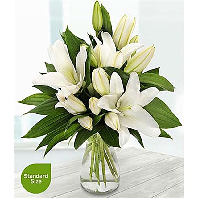Pure White Lilies uk | Gift Pure White Lilies- FNP