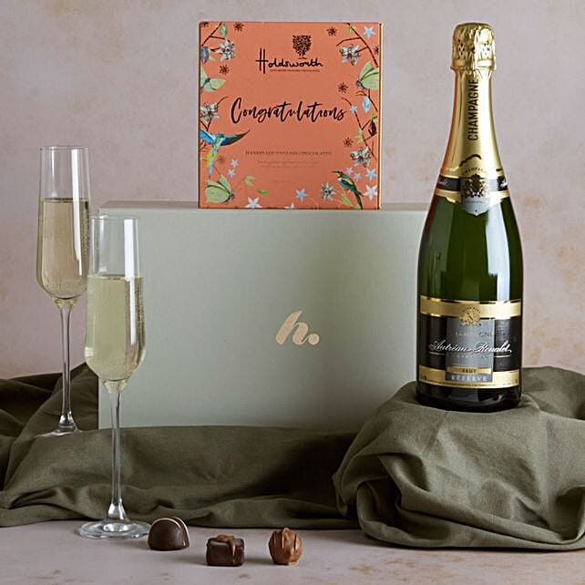 Congratulations Champagne & Chocolates Hamper uk | Gift Congratulations ...