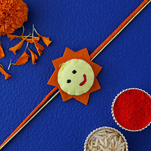 Cute Smiling Sun Rakhi For Kids Exp uk | Gift Cute Smiling Sun Rakhi ...