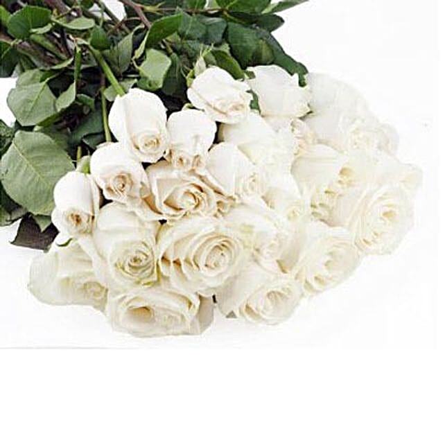 50 Long Stem White Roses usa | Gift 50 Long Stem White Roses- FNP