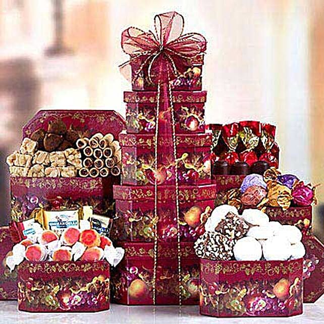 Holiday Chocolate Tower usa | Gift Holiday Chocolate Tower- FNP