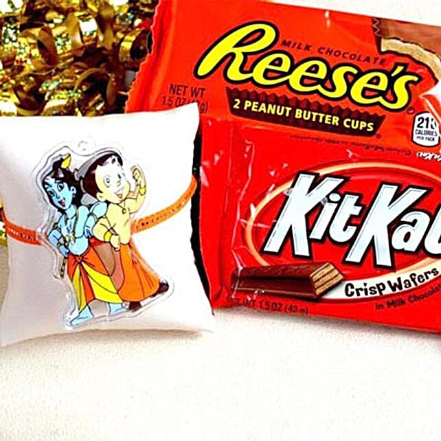 Kit Kat Fun Rakhi Hamper usa | Gift Kit Kat Fun Rakhi Hamper- FNP