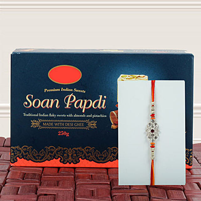 Rakhi With Soan Papdi usa | Gift Rakhi With Soan Papdi- FNP