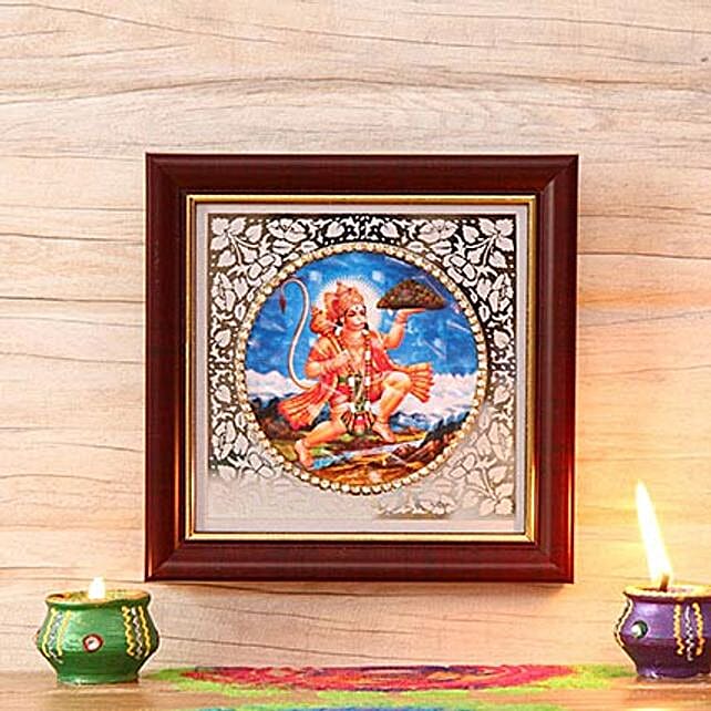 Wooden Frame of Lord Hanuman usa | Gift Wooden Frame of Lord Hanuman- FNP