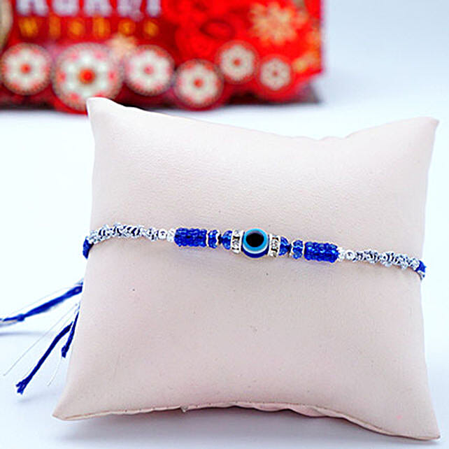 Blue Evil Eye Remover Rakhi usa | Gift Blue Evil Eye Remover Rakhi- FNP