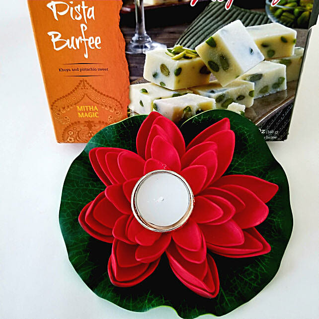 Floating Candle & Pista Barfi Combo usa | Gift Floating Candle & Pista ...