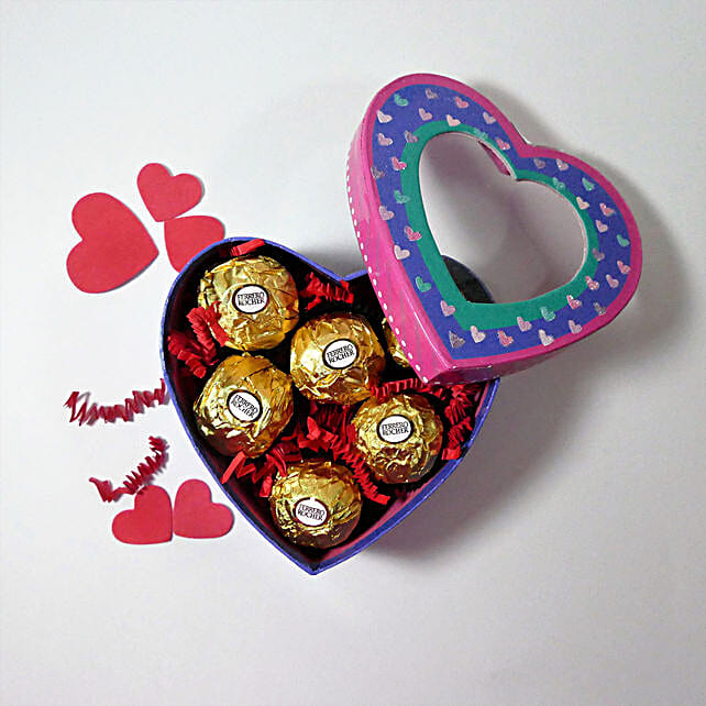 Ferrero Rocher In Heart Box usa | Gift Ferrero Rocher In Heart Box- FNP