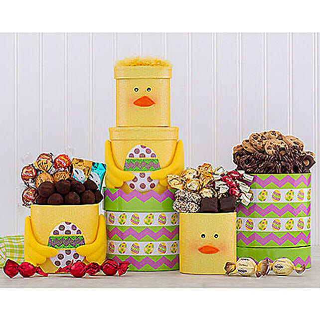 Deluxe Spring Chick Chocolate Easter Tower usa | Gift Deluxe Spring ...