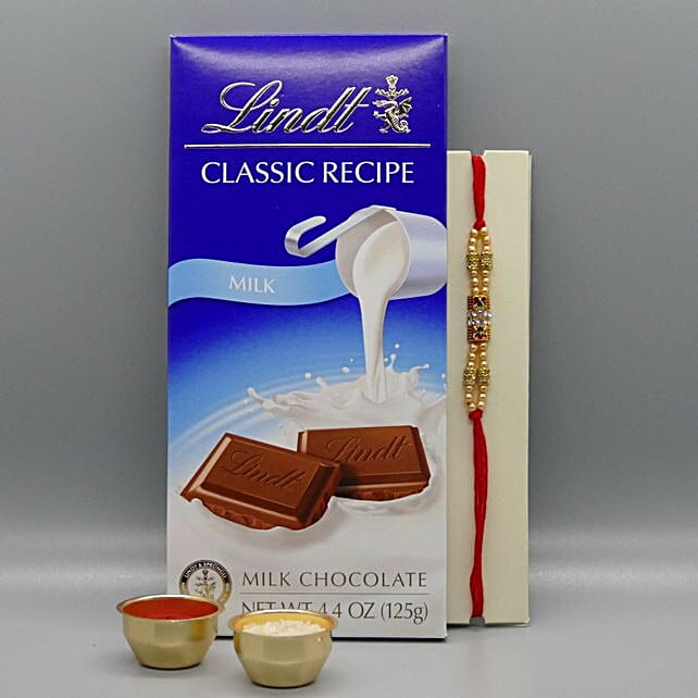 One Splendid Rakhi And Lindt Chocolate Combo usa | Gift One Splendid ...