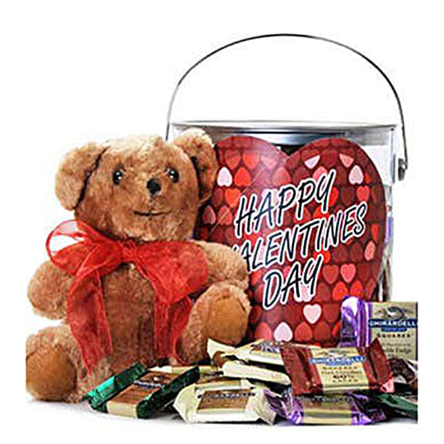 Chocolate Bucket With Teddy Bear usa | Gift Chocolate Bucket With Teddy ...