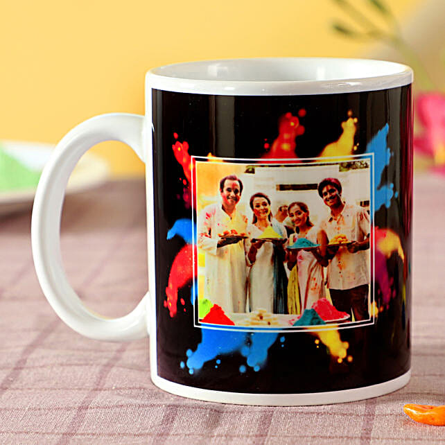 Personalised Holi Picture Mug usa | Gift Personalised Holi Picture Mug- FNP
