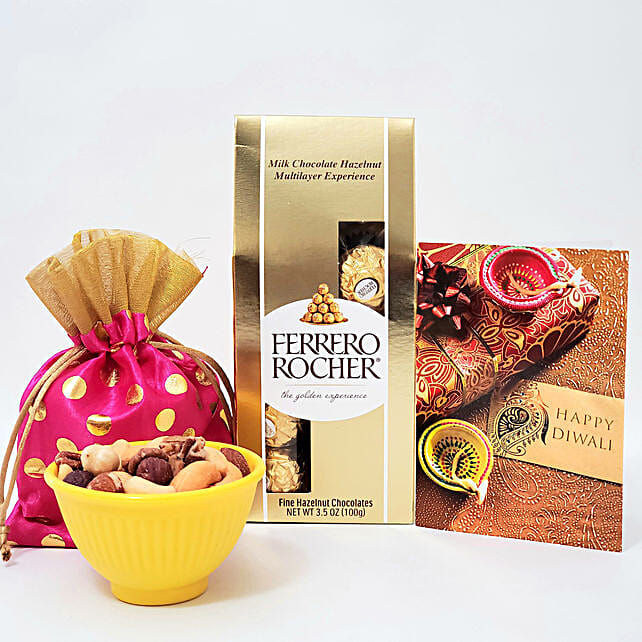 Ferrero Rocher And Mixed Nuts Diwali Combo usa | Gift Ferrero Rocher ...