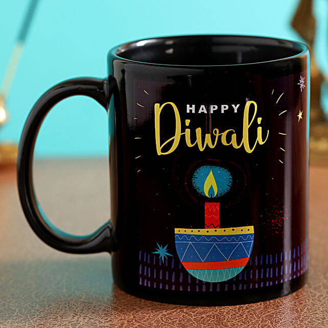 Diwali Diya Printed Mug usa | Gift Diwali Diya Printed Mug- FNP