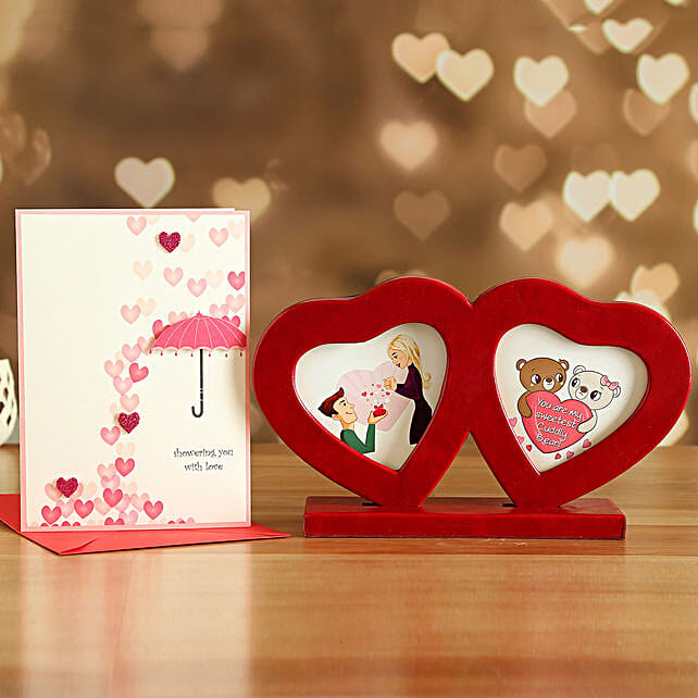 Couple Heart Photo Frame And Love Card usa | Gift Couple Heart Photo ...