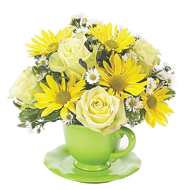 Appealing Assorted Flowers Planter Arrangement usa | Gift Appealing ...