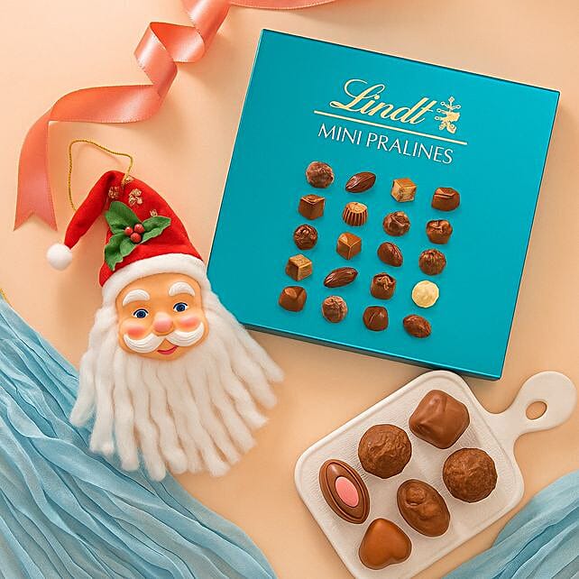 Santa & Lindt Gift Box usa | Gift Santa & Lindt Gift Box- FNP